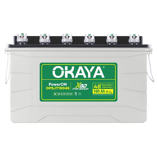 Buy OKAYA PowerON-OPJT19048 160AH TUBULAR BATTERY at Best Price ...